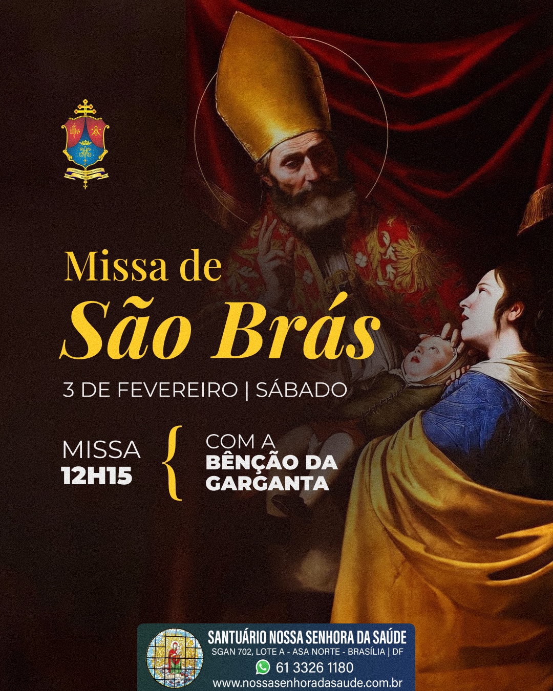 Missa de São Brás « Santuário Nossa Senhora da Saúde